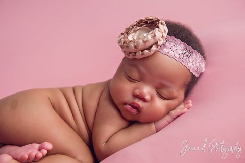 Pink Newborn baby photo shoot - Jenna D Photography